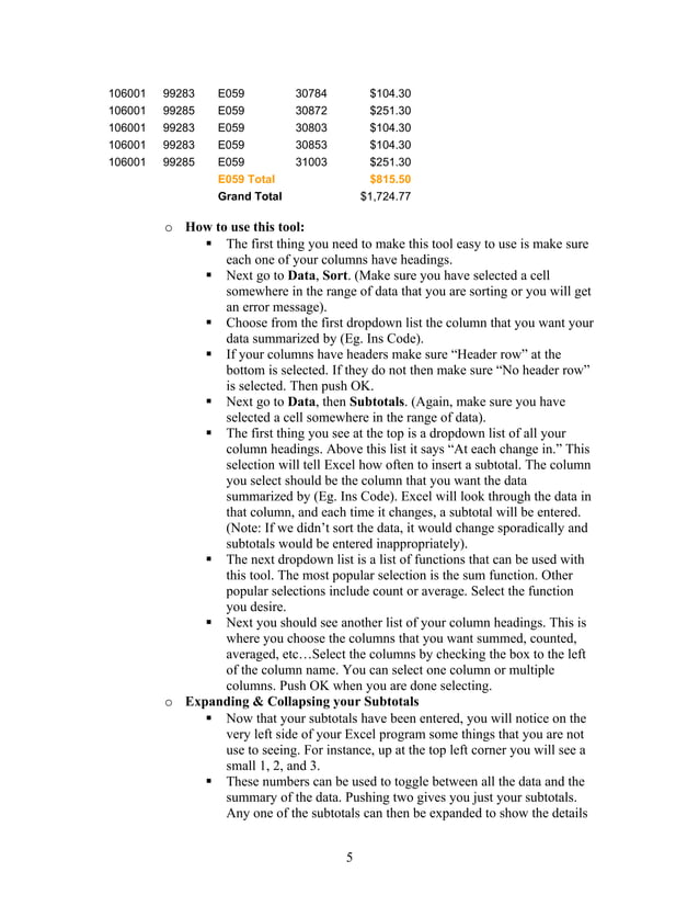 Intermediate - Microsoft Excel Training Handout | DOC | Computing | Technology & Computing