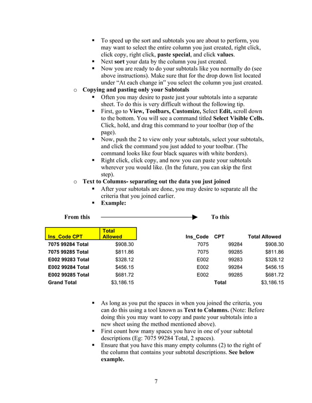 Intermediate - Microsoft Excel Training Handout | DOC | Computing | Technology & Computing