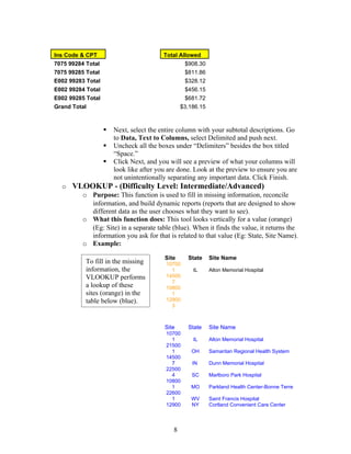 Intermediate - Microsoft Excel Training Handout | DOC