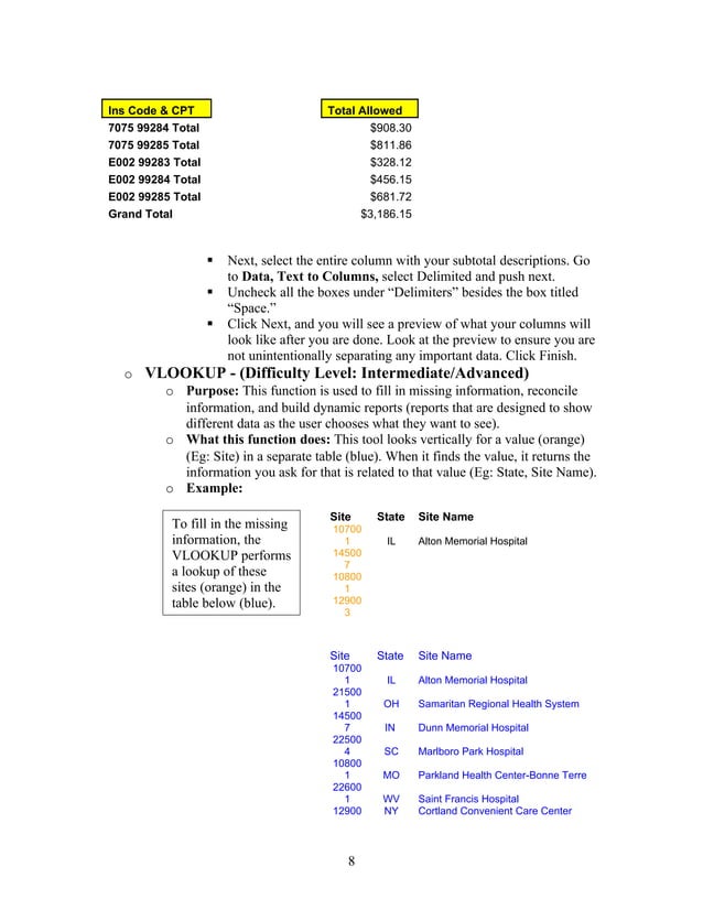 Intermediate - Microsoft Excel Training Handout | DOC | Computing | Technology & Computing