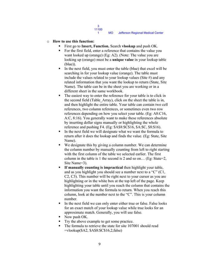 Intermediate - Microsoft Excel Training Handout | DOC | Computing | Technology & Computing
