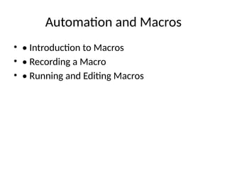Excel_Training_PPT to learn very easy and good | PPTX