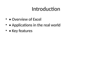 Excel_Training_PPT to learn very easy and good | PPTX