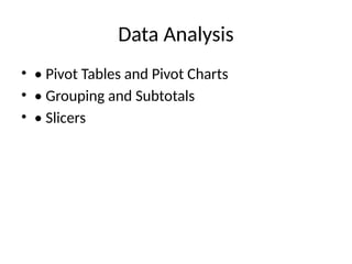 Excel_Training_PPT to learn very easy and good | PPTX