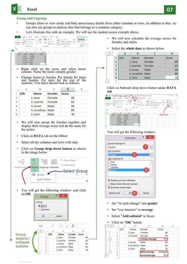 Tutorial Excel how to work with excel Tutorial Excel how to work with excel | PDF