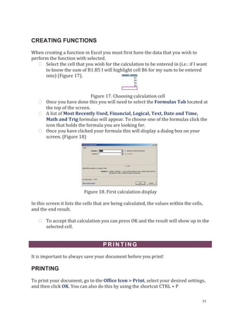 Excel tutorial by Sir Spark Microsoft Xcel | PDF