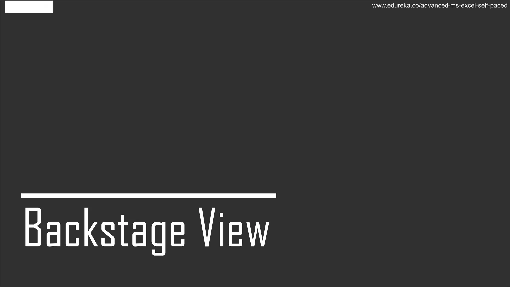 Excel Tutorial | Edureka | PPT