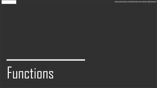 Excel Tutorial | Edureka | PPT