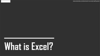 Excel Tutorial | Edureka | PPT