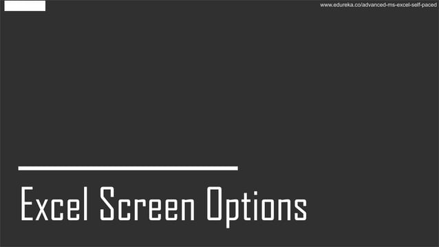 Excel Tutorial | Edureka | PPT
