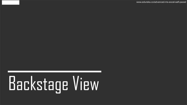 Excel Tutorial | Edureka | PPT