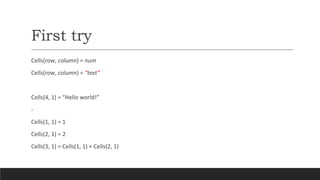 Excel vba ch0 | PPTX