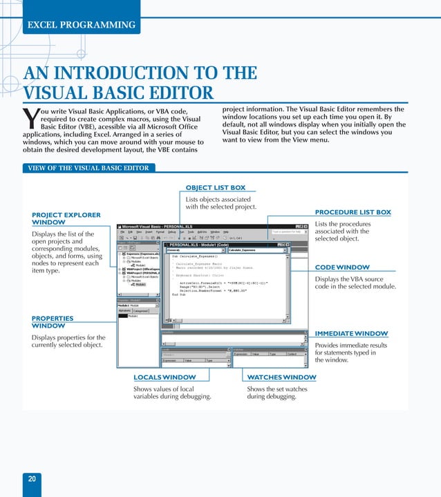 Excel Vba Programming Pdf
