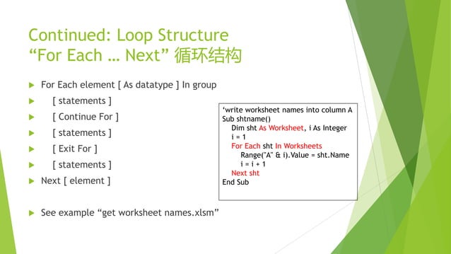 Excel Vba Programming Basics Ppt