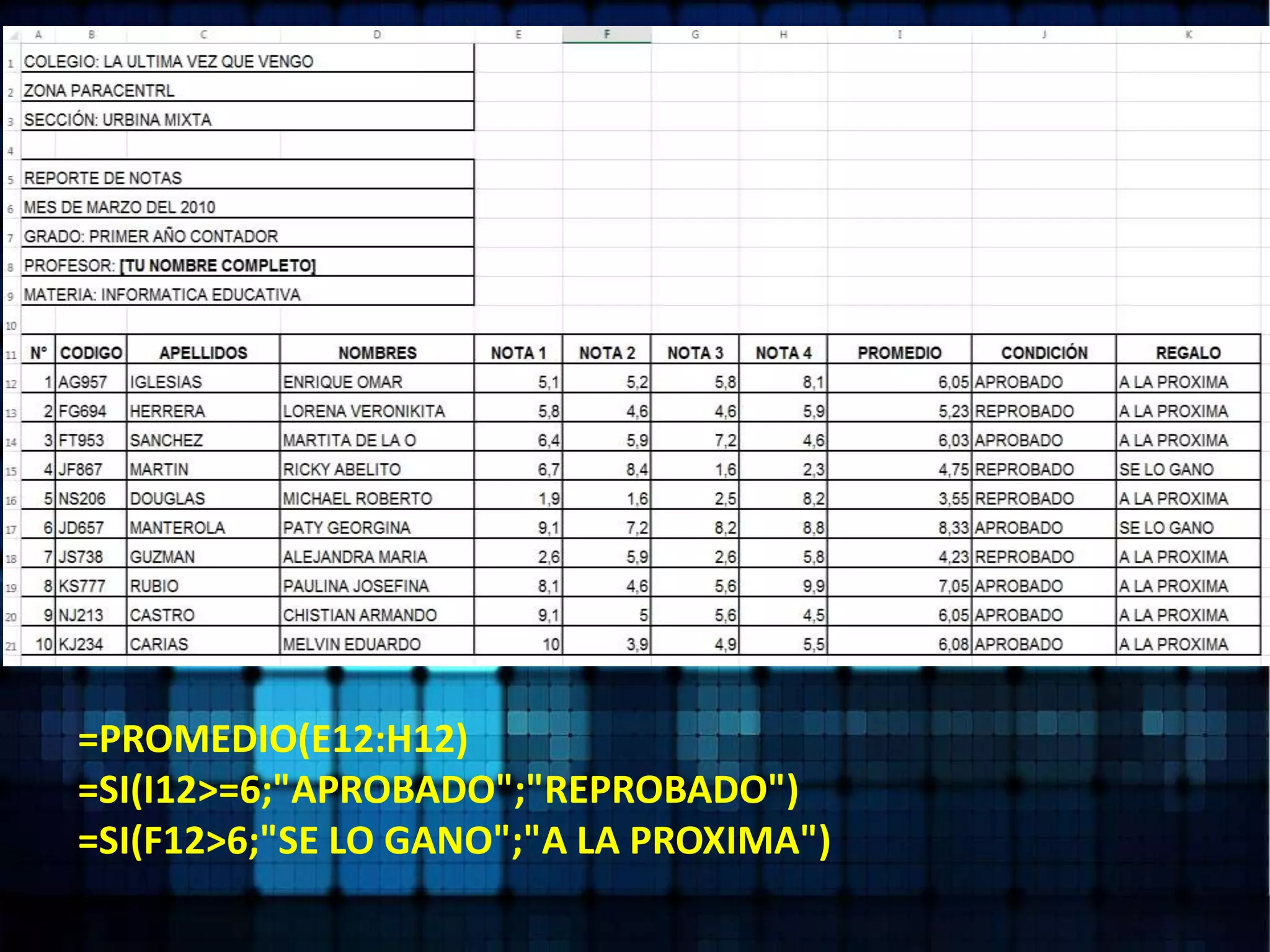 Excel Ejercicios. | PPT