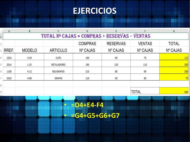 Excel Ejercicios. | PPT