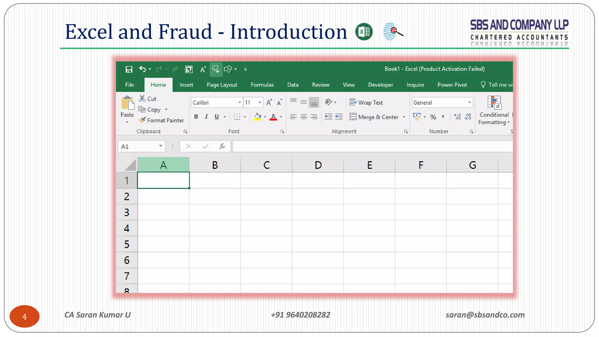 Excel vs fraud an analysis saran kumar u | PPT