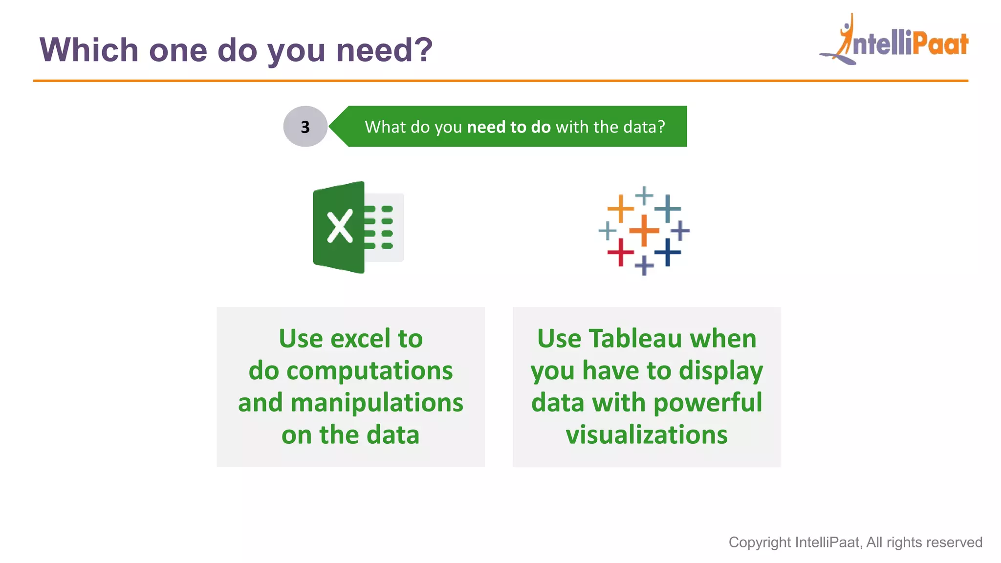 Tableau vs Excel | Difference Between Tableau vs Excel | Excel vs Tableau | Intellipaat | PPT