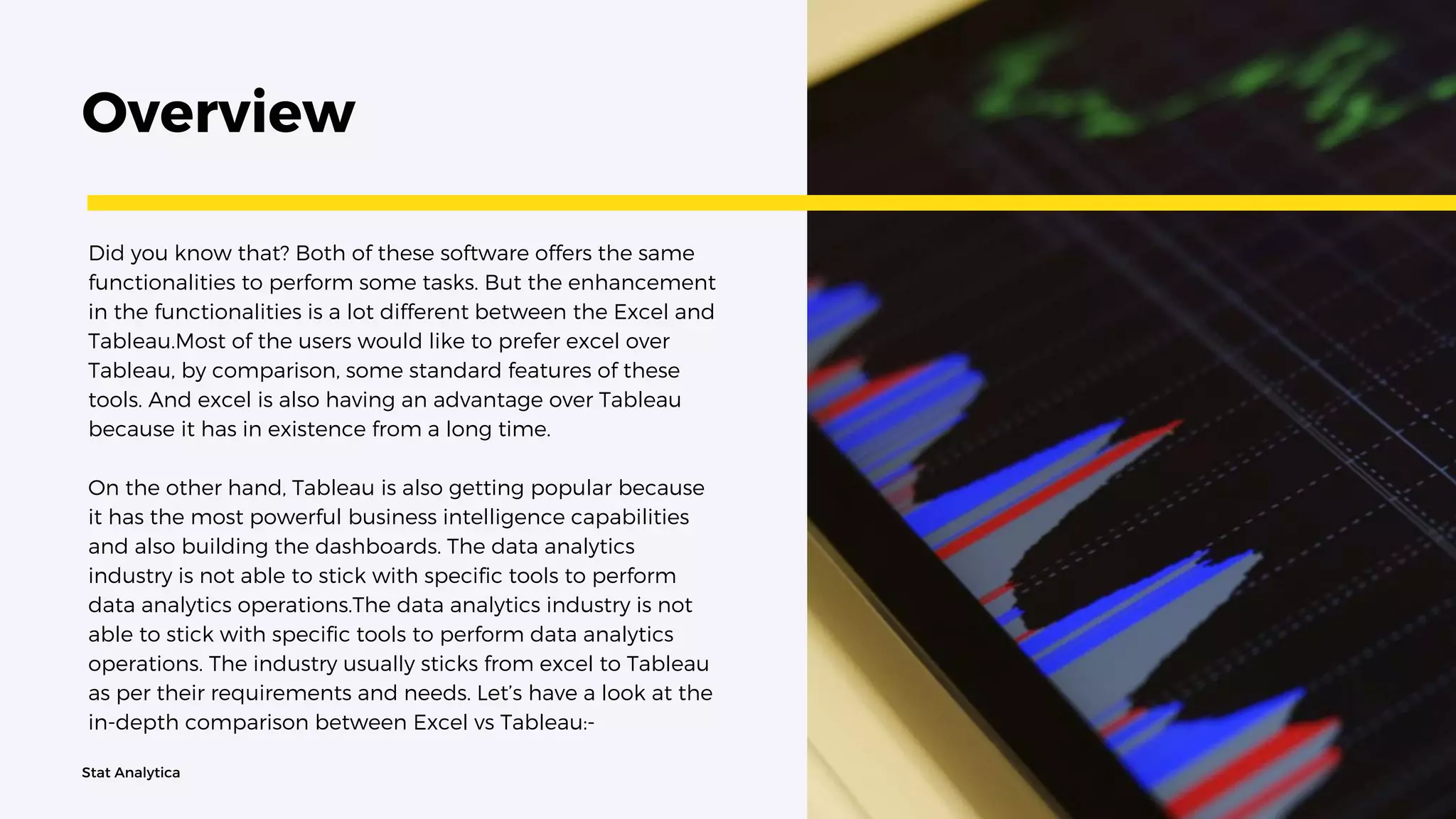 Excel vs Tableau the comparison you should know | PPT