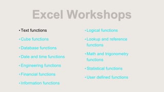Excel workshop pt1 | PPT