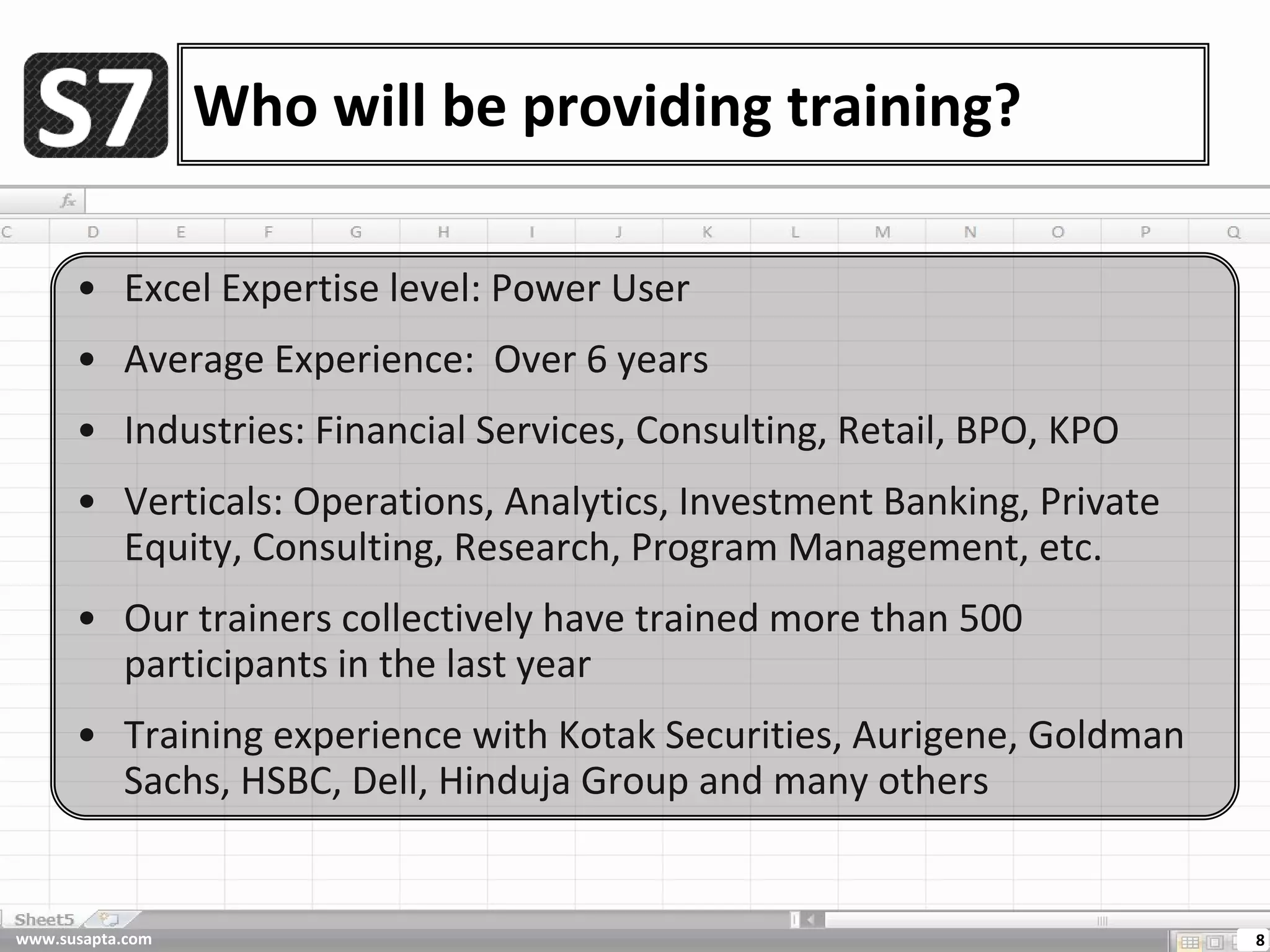 Excel Workshop- Susapta | PDF