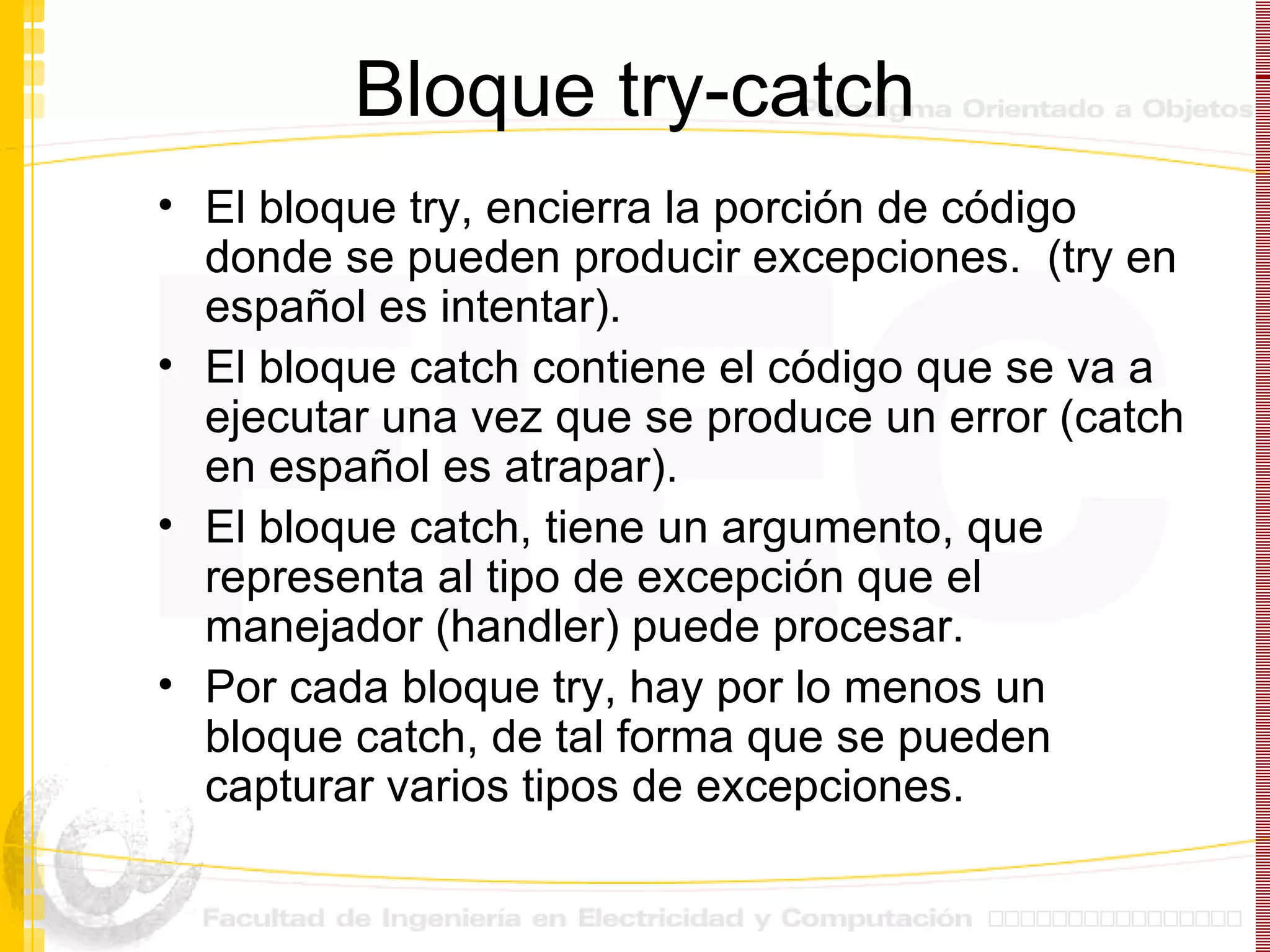 Excepciones en java | PPT