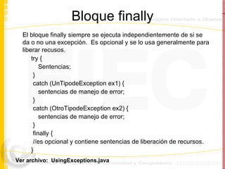 Excepciones en java | PPT
