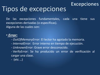 Excepciones | PPT