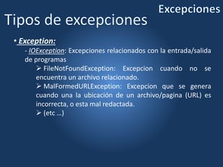 Excepciones | PPT