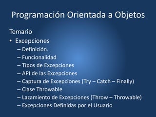 Excepciones | PPT