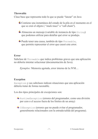 Uso de Excepciones en JAVA | PDF