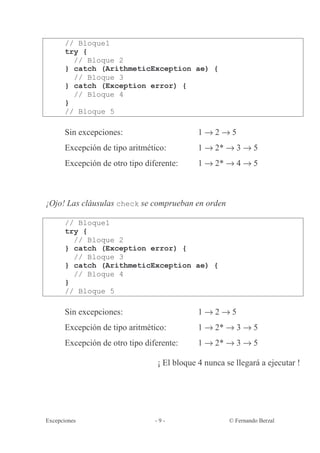 Uso de Excepciones en JAVA | PDF