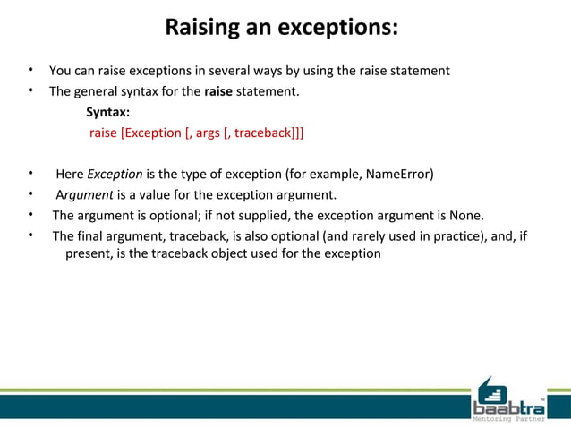 Exception Handling | PPT