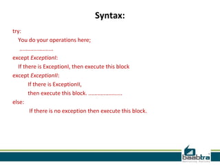 Exception Handling | PPT
