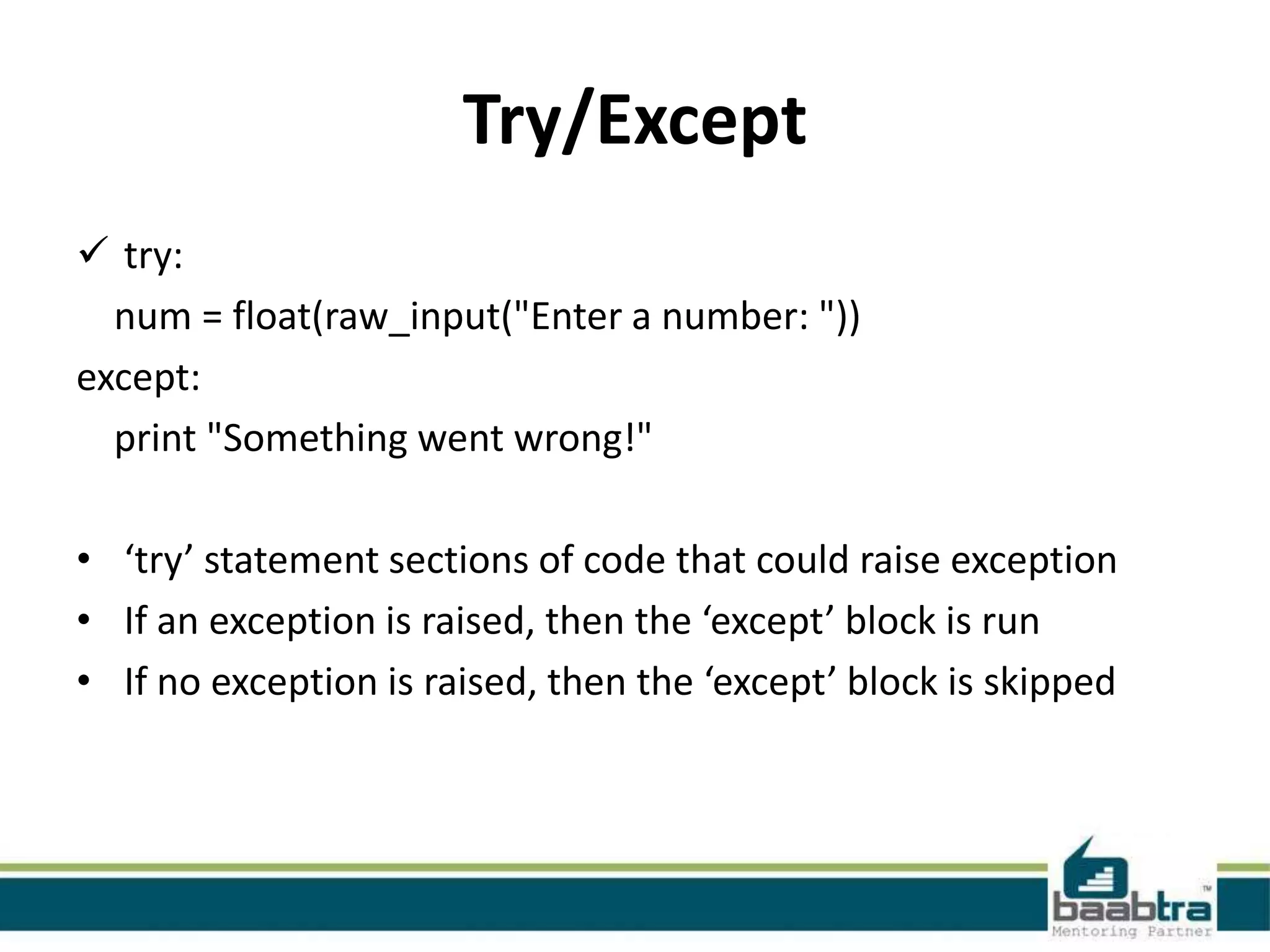 Exception handling | PPT