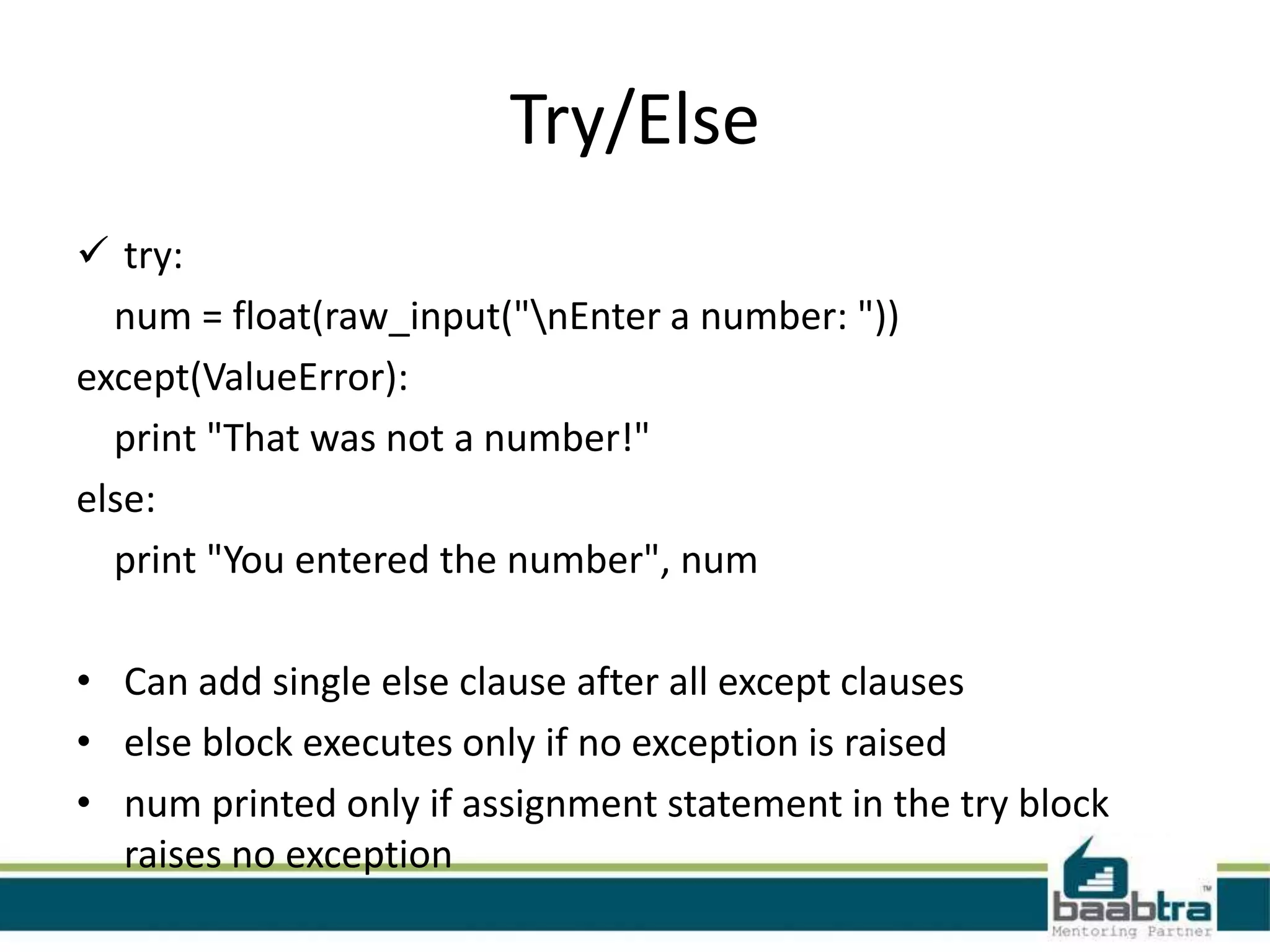Exception handling | PPT