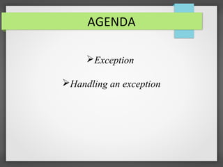 Exception | PPT | Programming Languages | Computing