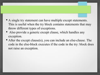 Exception | PPT | Programming Languages | Computing