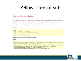 Error handling in ASP.NET