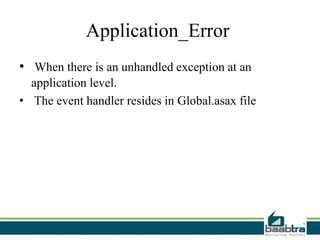 Error handling in ASP.NET