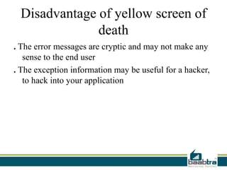 Error handling in ASP.NET