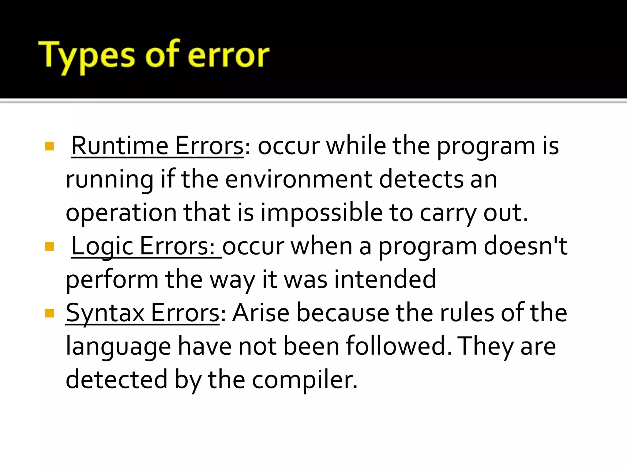 exception-handling-in-java.ppt | Programming Languages | Computing