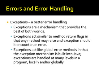 exception-handling-in-java.ppt | Programming Languages | Computing