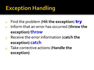 exception-handling-in-java.ppt | Programming Languages | Computing