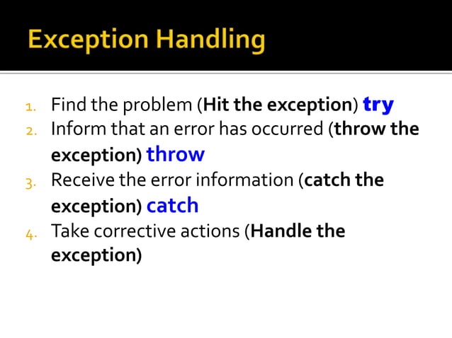 exception-handling-in-java.ppt | Programming Languages | Computing