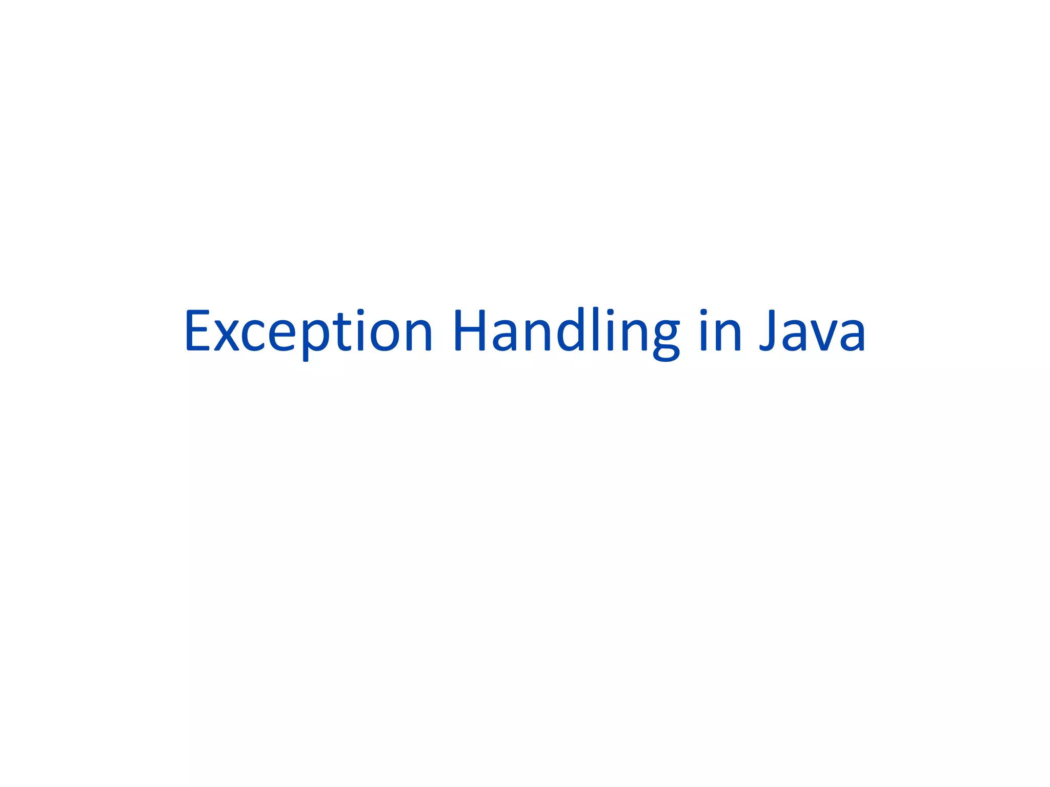 exception-handling-in-java.ppt unit 2 | PPT | Free Download