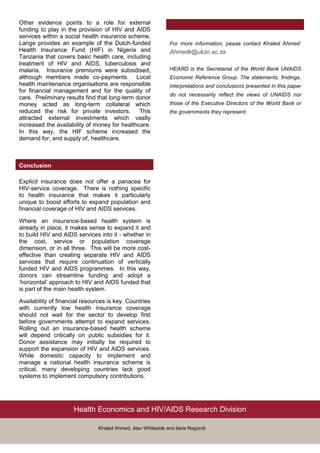 Social Health Insurance: Should international agencies promote health ...