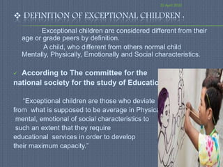Exceptional children (Roy) | PPT