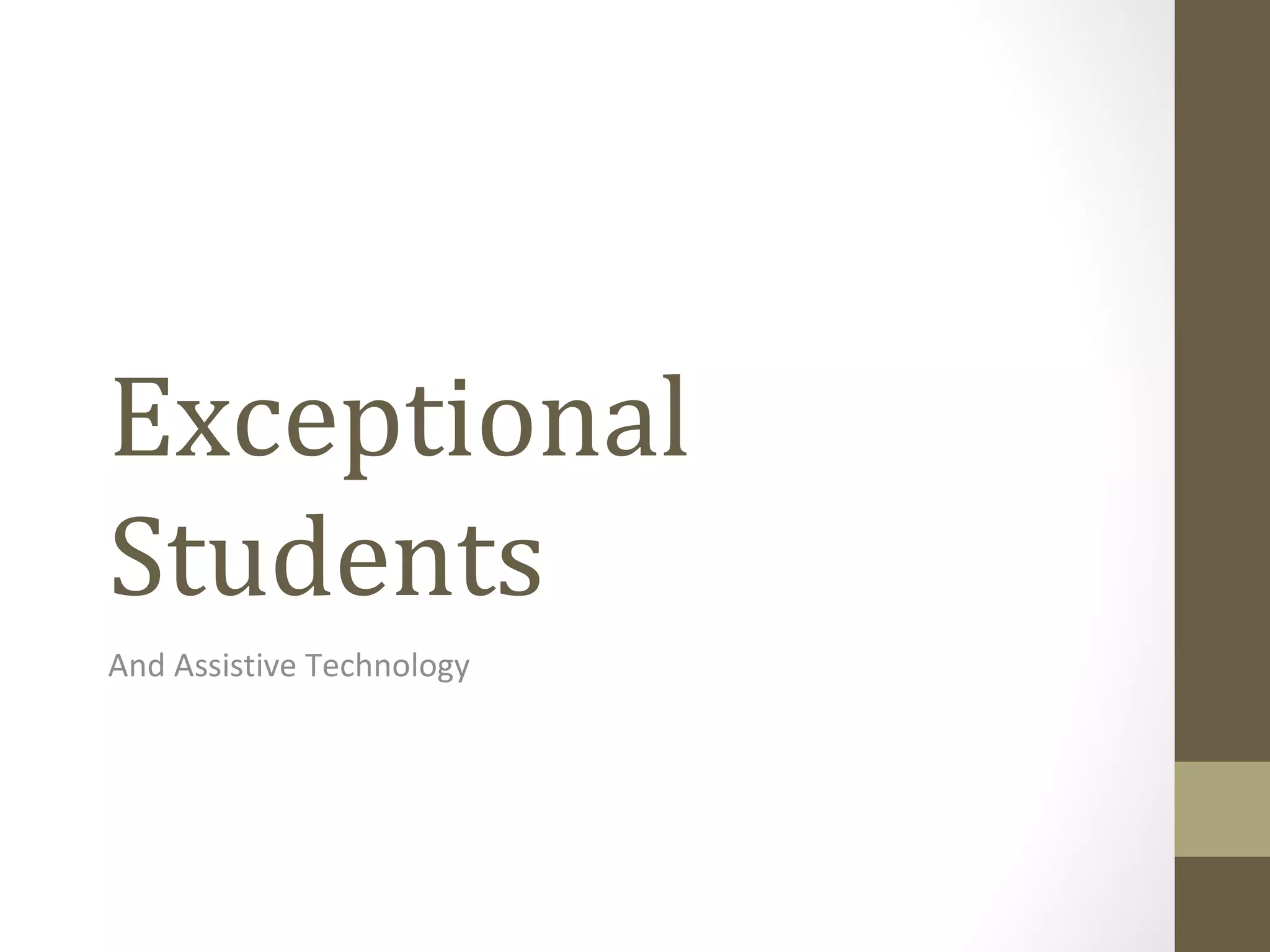 Exceptionalities PPT