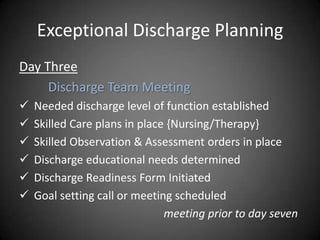 Exceptional snf discharge planning | PPTX